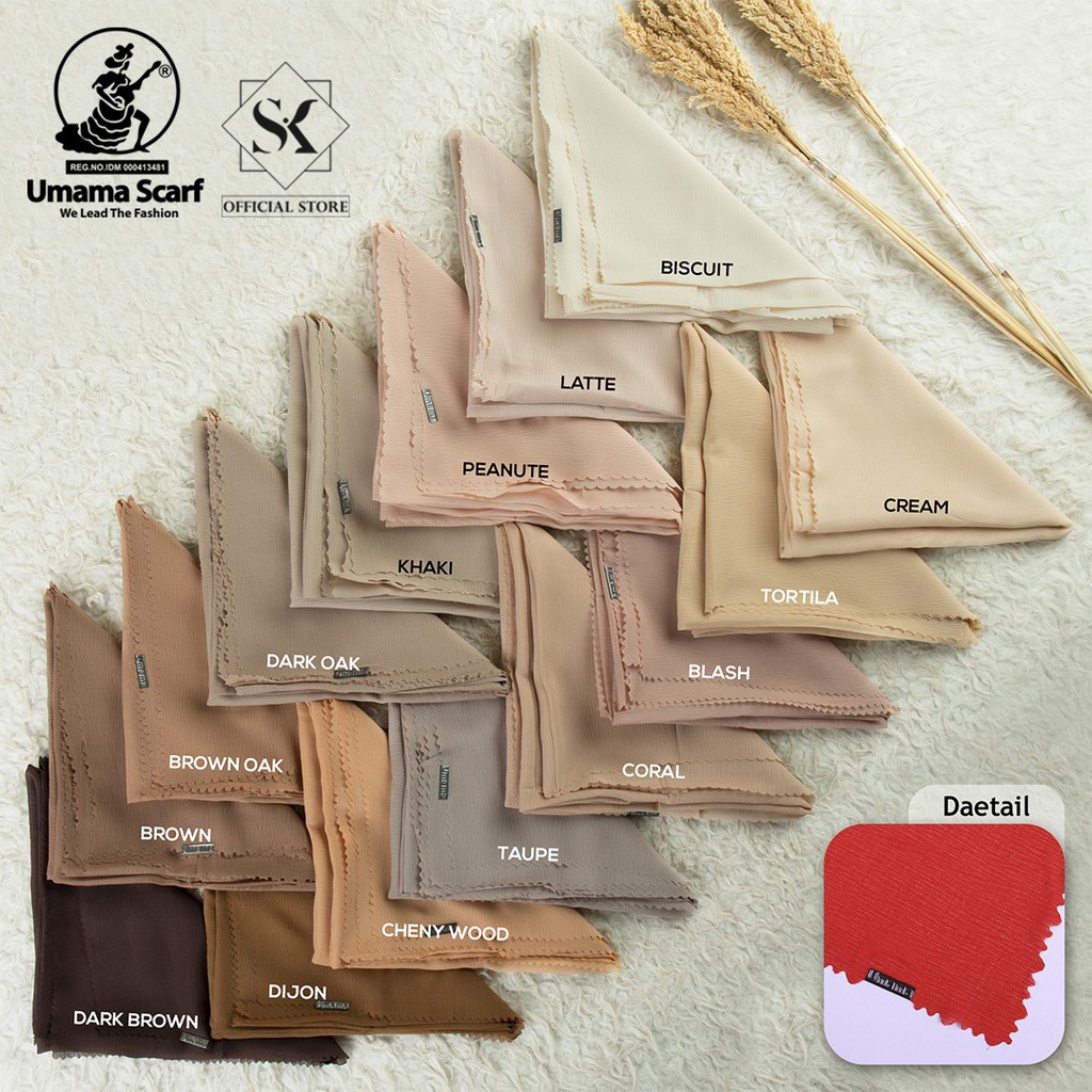 Corn Skin LC Umama Scarf Part 2 | Jilbab Segiempat Polos Cornskin Umama ...