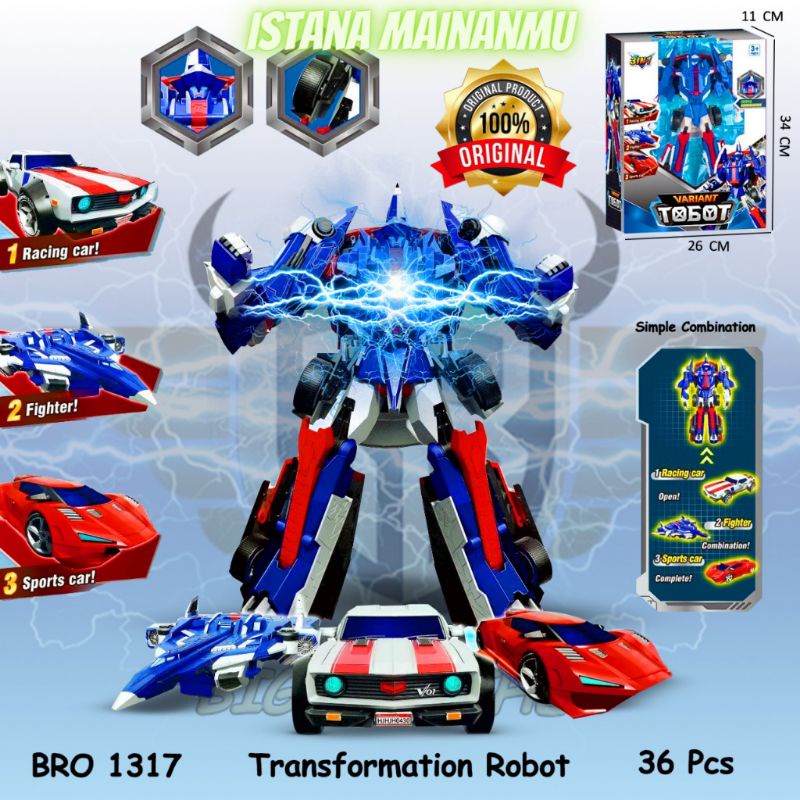 Jual MODEL TERBARU Robot Transformer TOBOT Dengan Mobil Sport Dan ...