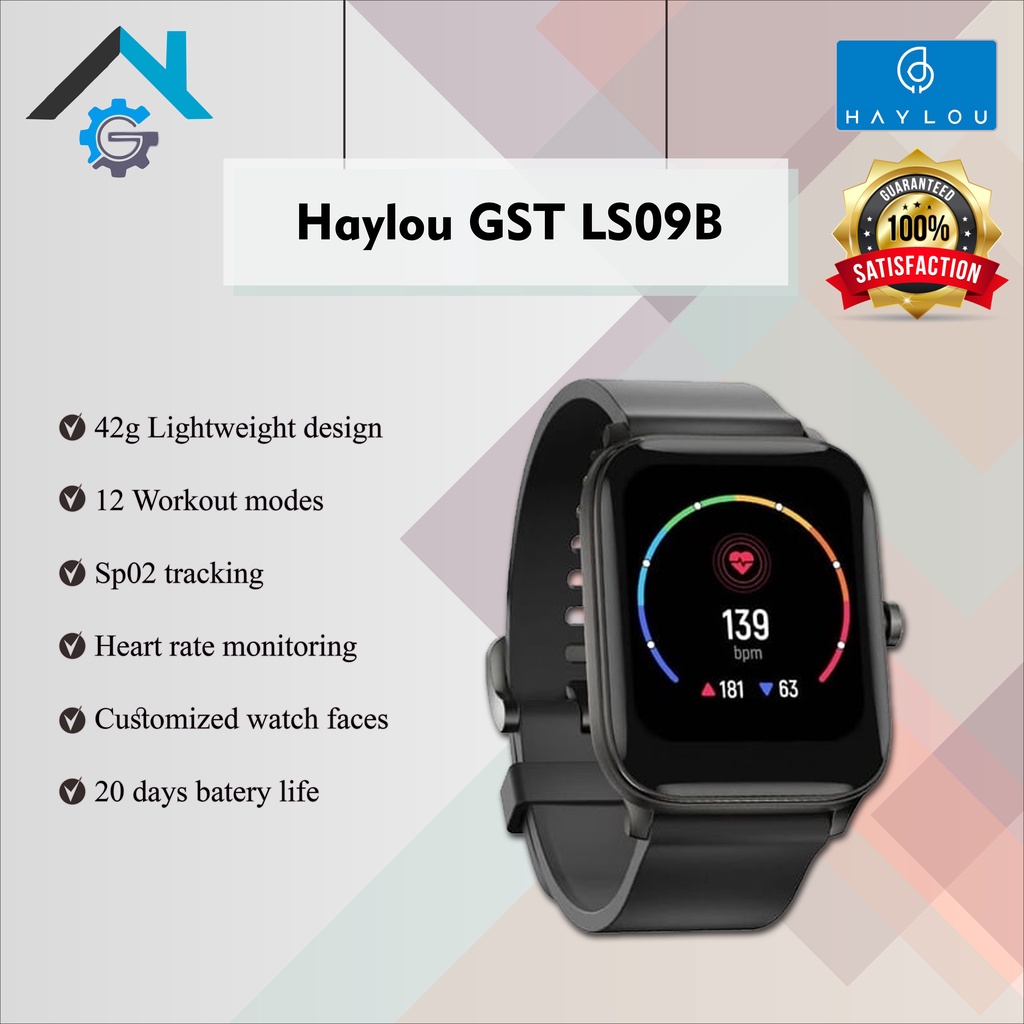Jual HAYLOU GST LS09B Smartwatch Sport SpO2 Smart Watch IP68 Full HD 1. ...