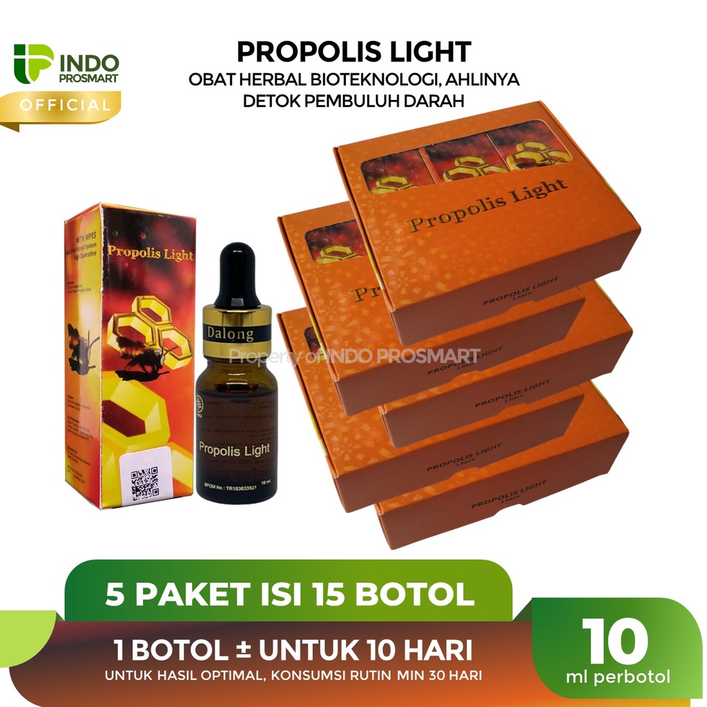 Jual Propolis Light Original (5 Paket Isi 15 Botol) | Shopee Indonesia