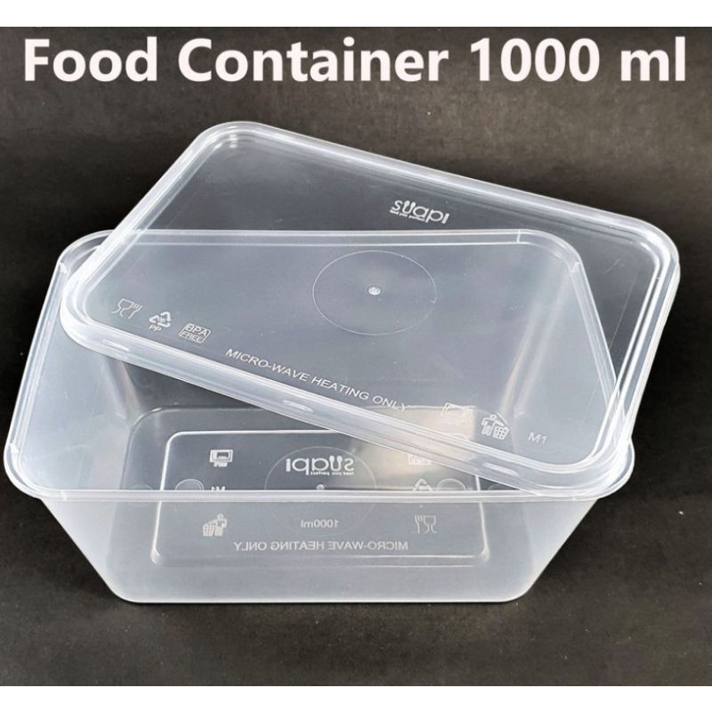 Jual Food Container Suapi Thinwall 1000 Ml 1 Pack 25 Pcs Shopee