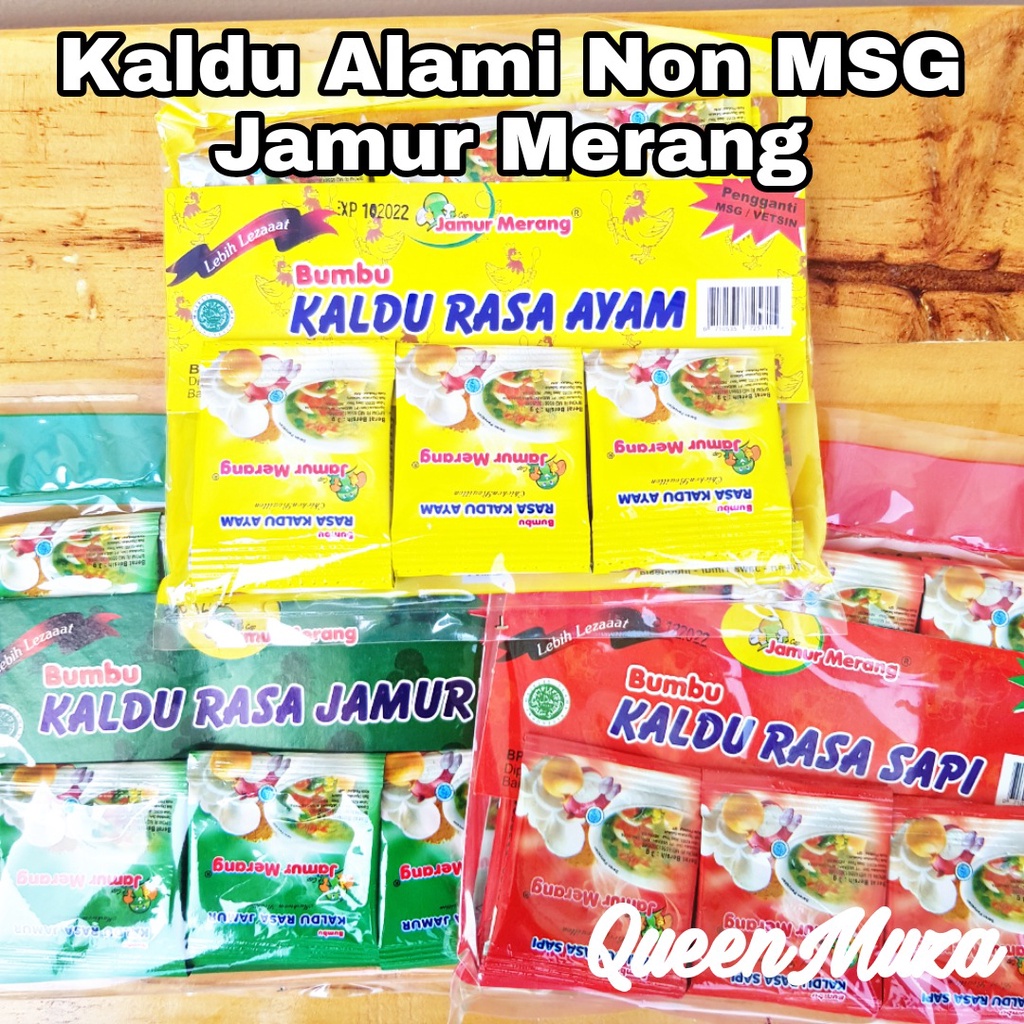 Jual Kaldu Jamur Merang Alami Non MSG 3 x 30 sachet 90 gr Rasa Ayam ...