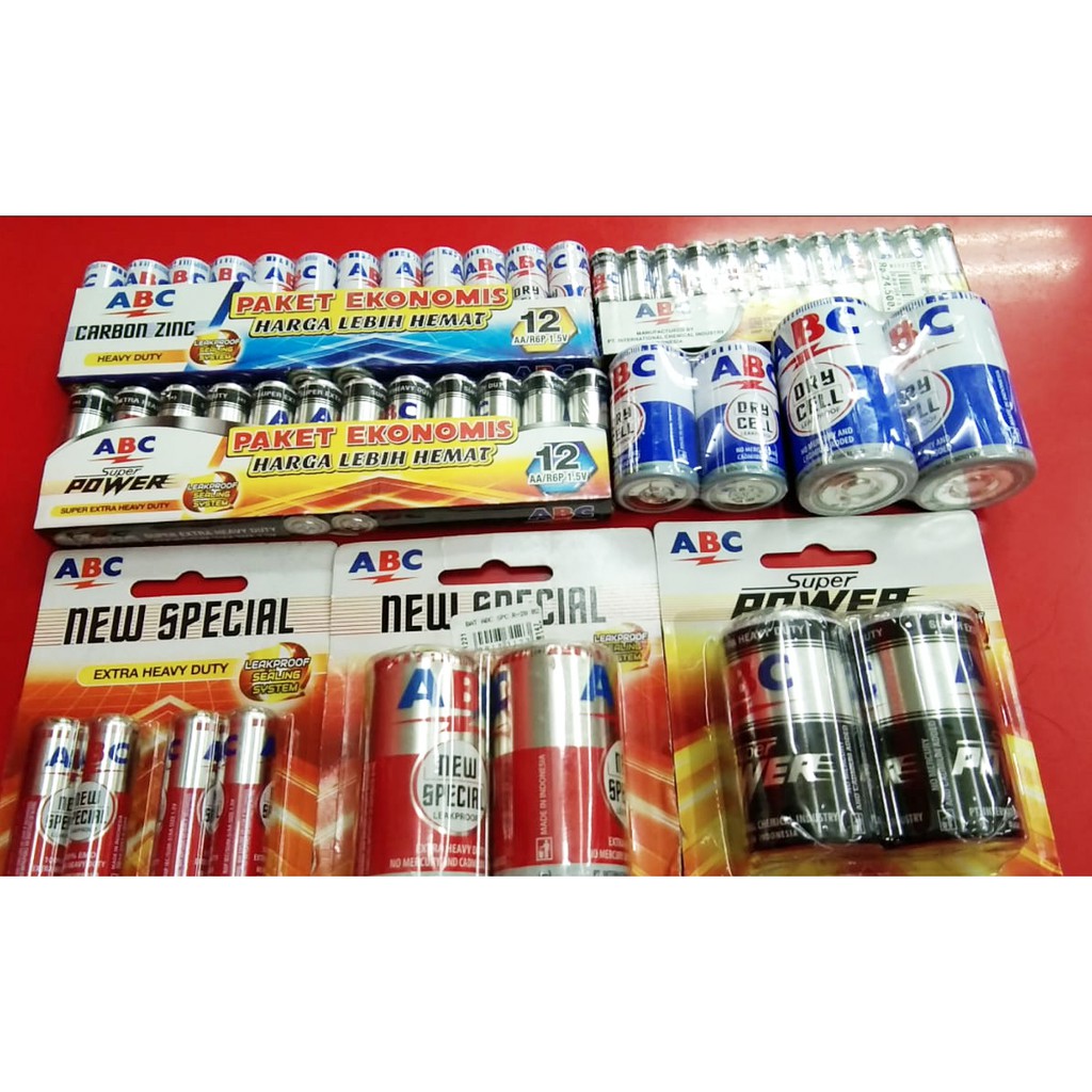 Jual Baterai ABC - Biru / Super Power / Special - R06 / R03 / R14 / R20 ...