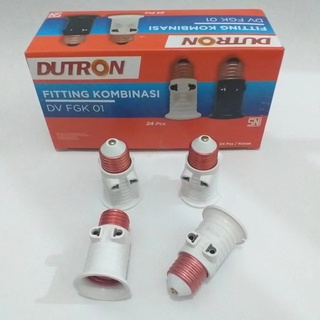 Jual Fitting Kombinasi Fitting Lampu Kombinasi DUTRON Warna Hitam Putih | Shopee Indonesia
