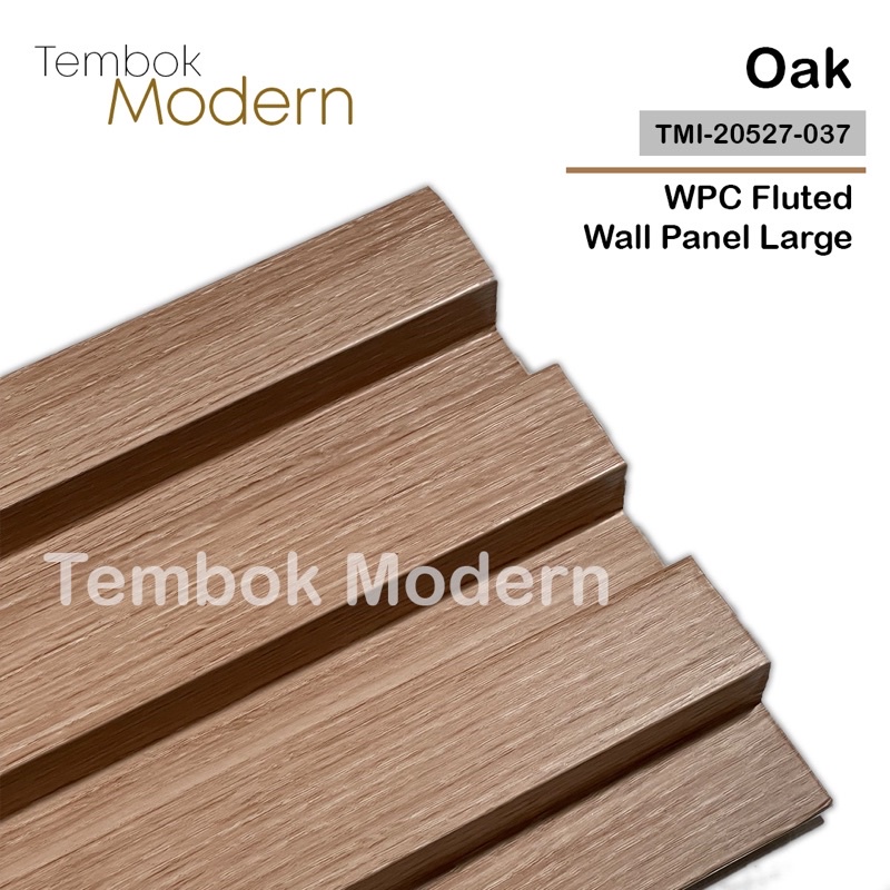 Jual Wall Panel WPC Fluted Large Oak 140 CM x 27 MM x 20,5 CM | Shopee ...