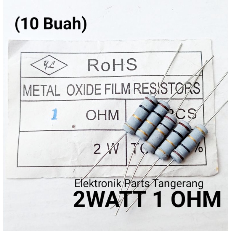 Jual (10 Buah) RESISTOR 2 WATT 1 OHM 5% RESISTOR 1 OHM 2WATT RESISTOR 2W 1 OHM RESISTOR 2 W 1 ...