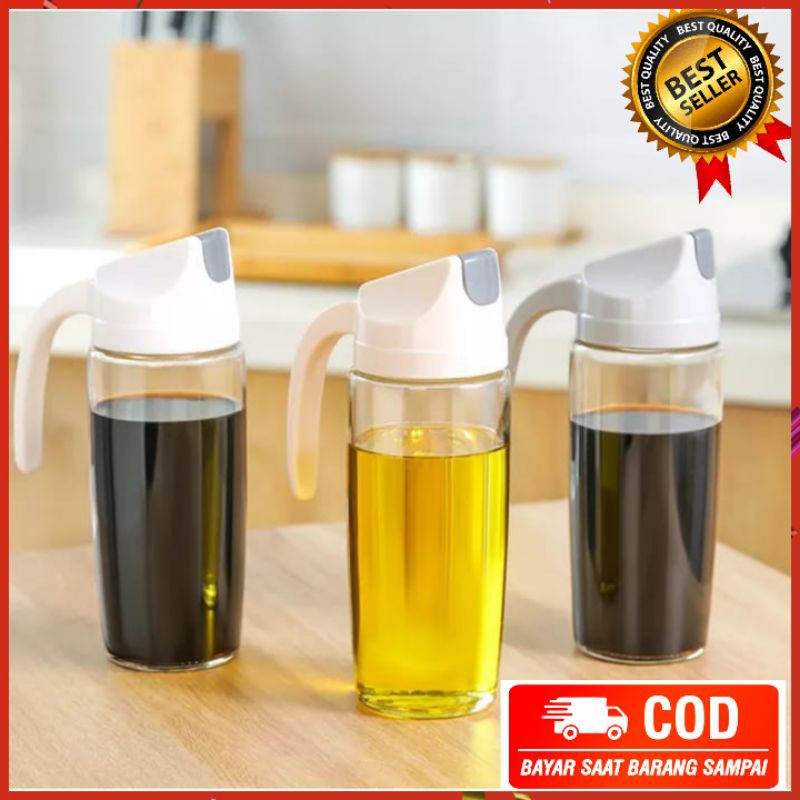 Jual Botol Minyak Cuka Kaca 600 ML Tutup Otomatis Indonesia|Shopee ...