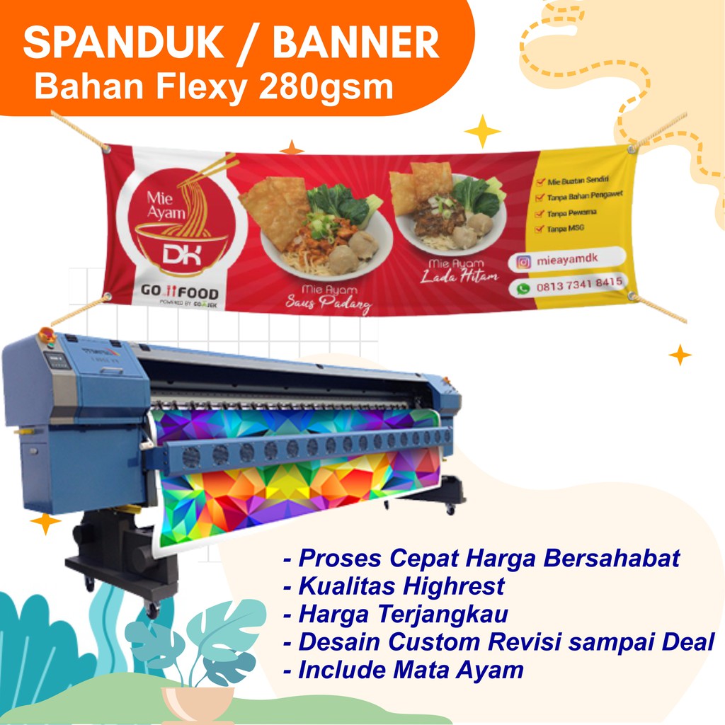 Jual SPANDUK / BANNER FLEXI 280GR [CUSTOM] | Shopee Indonesia