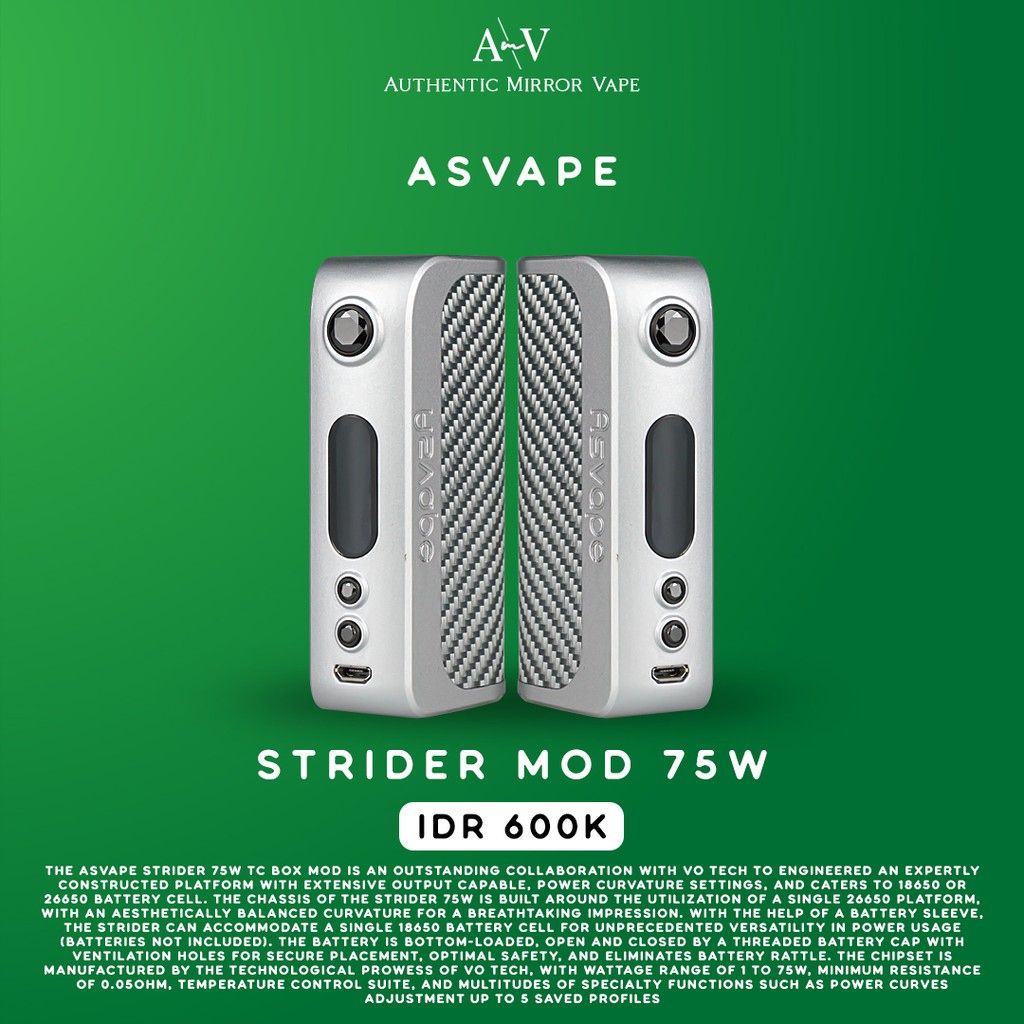 Jual Strider MOD 75W By Asvape - DR Indonesia|Shopee Indonesia