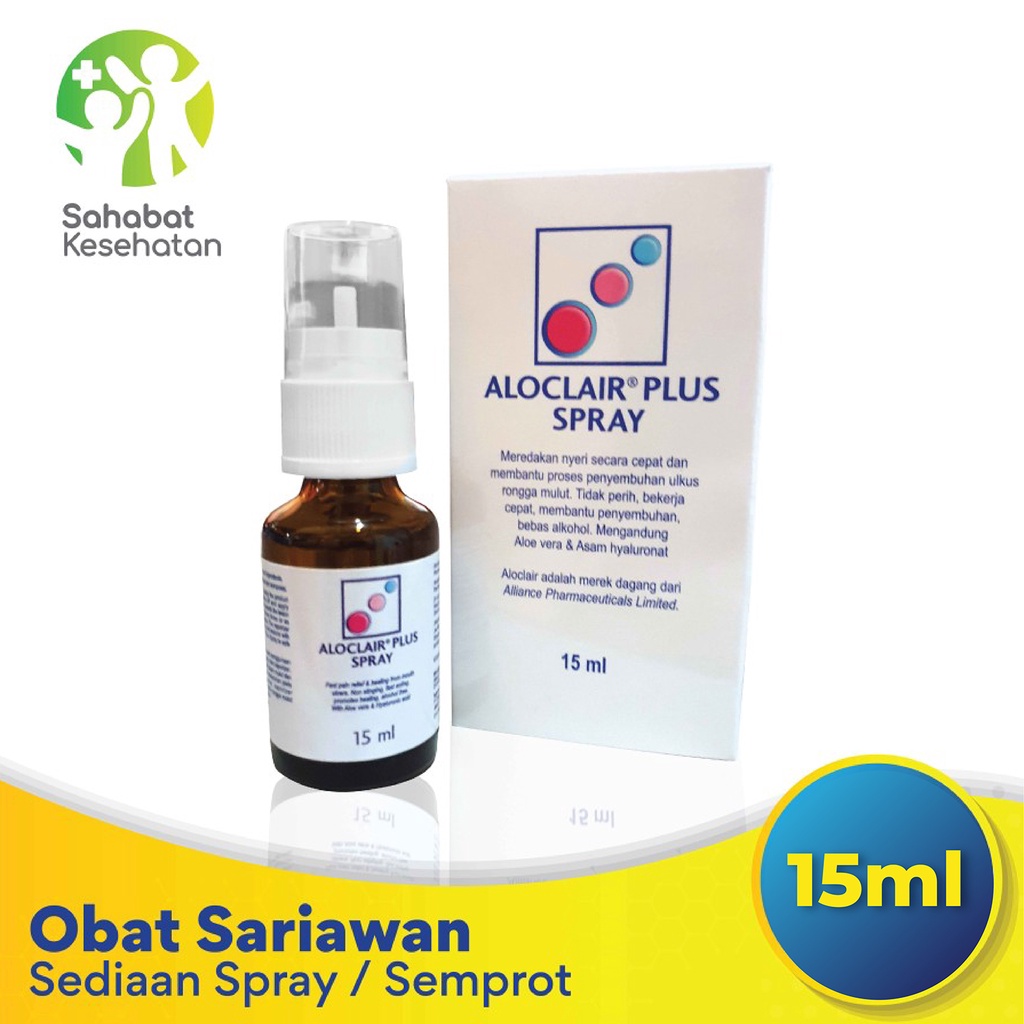 Jual Aloclair Plus Spray 15 ml - Obat Spray Sariawan Alami | Shopee ...