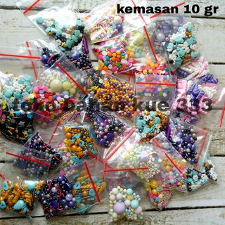Jual aneka sprinkle /springkel/ gula edible / hiasan kue (10gr ...