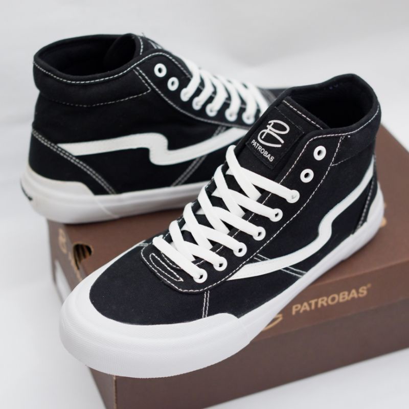 Jual Patrobas Ivan High Black White | Shopee Indonesia