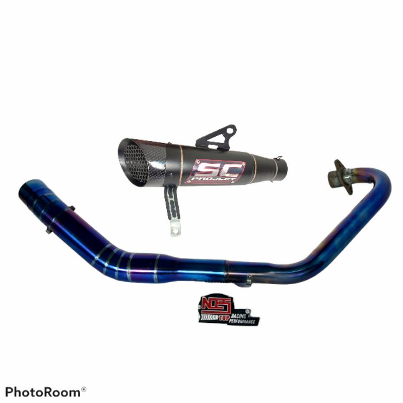 Jual KNALPOT SC PROJECT S1 HEADER BIRU VIXION R15 V2 R15 V3 BYSON XABRE ...