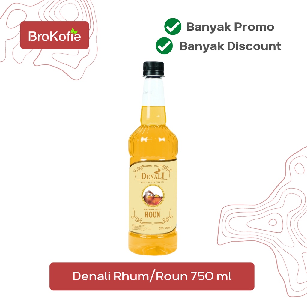 Jual DENALI PROMO SIRUP TERMURAH RASA RHUM / RON / ROUN 750ML | Shopee ...