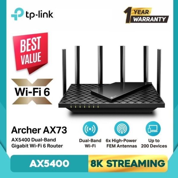 Jual Tp-link Archer AX73 AX5400 WiFi 6 Wireless Router Tplink AX 73 AX ...