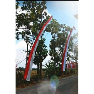 Jual Bendera umbul umbul Layur 3 & 4 meter. merah putih Polos | Shopee Indonesia