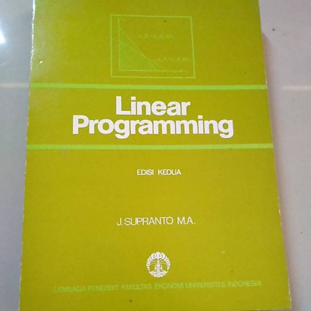 Jual Buku Linear Programming | Shopee Indonesia Jual Buku Linear Programming | Shopee Indonesia