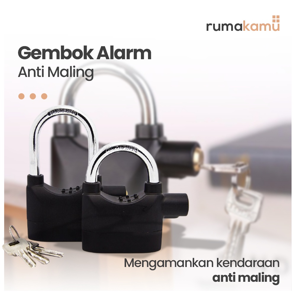 Jual Gembok Alarm Anti Maling Sirine Pengaman Motor | Shopee Indonesia