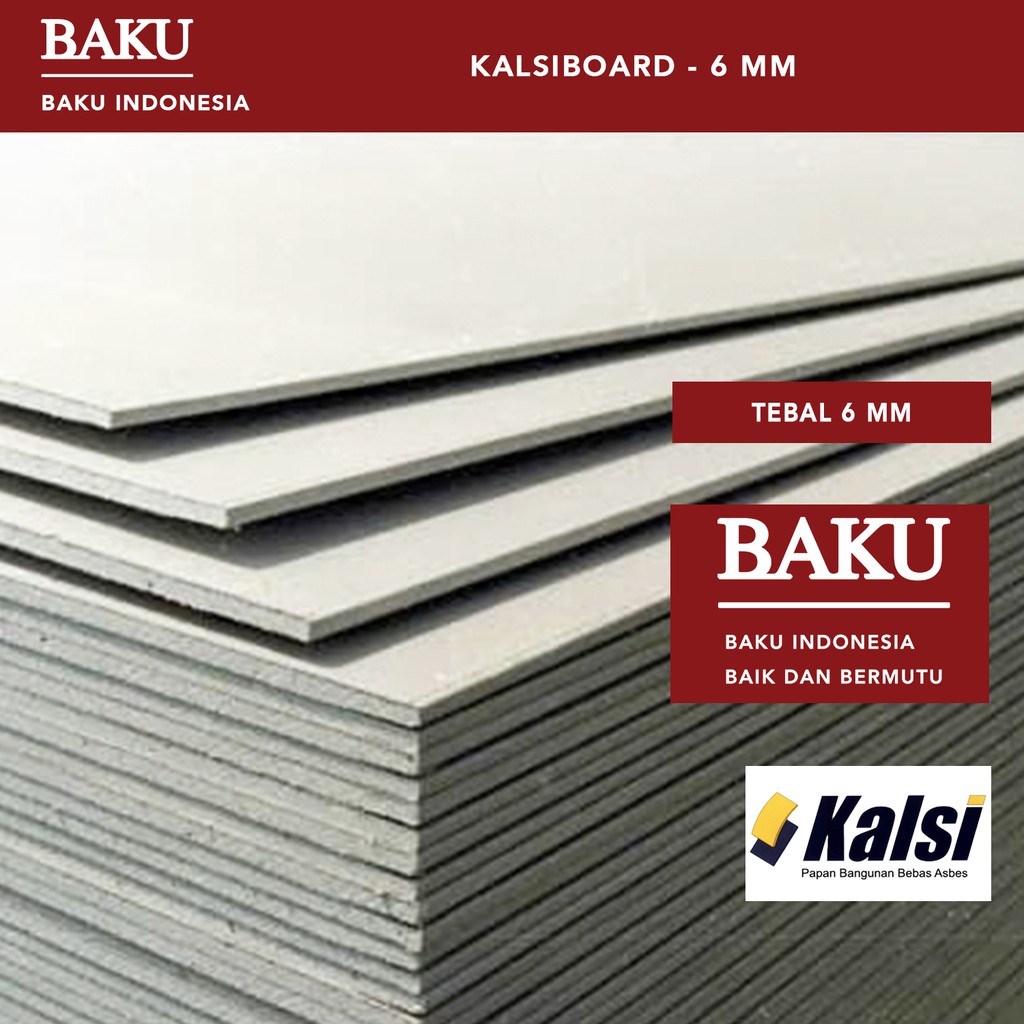 Jual Kalsiboard 6mm / Papan Kalsiboard ling 6mm / Kalsiboard Plafon 6mm ...