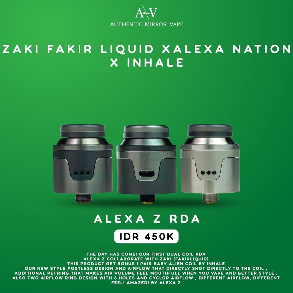 Jual Alexa Z RDA By Zaki Fakir Liquid xAlexa Nation x Inhale - AT ...