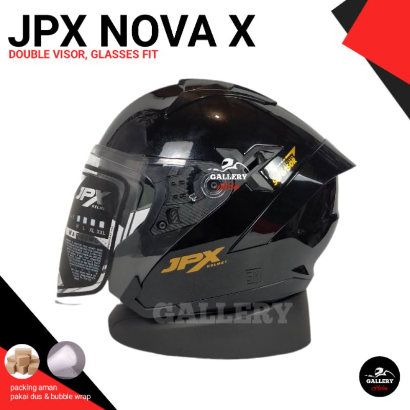 Jual HELM JPX NOVA X SOLID BLACK GLOSSY | HELM JPX HALF FACE | Shopee ...