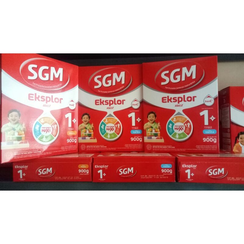 Jual SGM Eksplor 1+ Vanila 900g | Susu Pertumbuhan 1-3 Tahun SGM ...