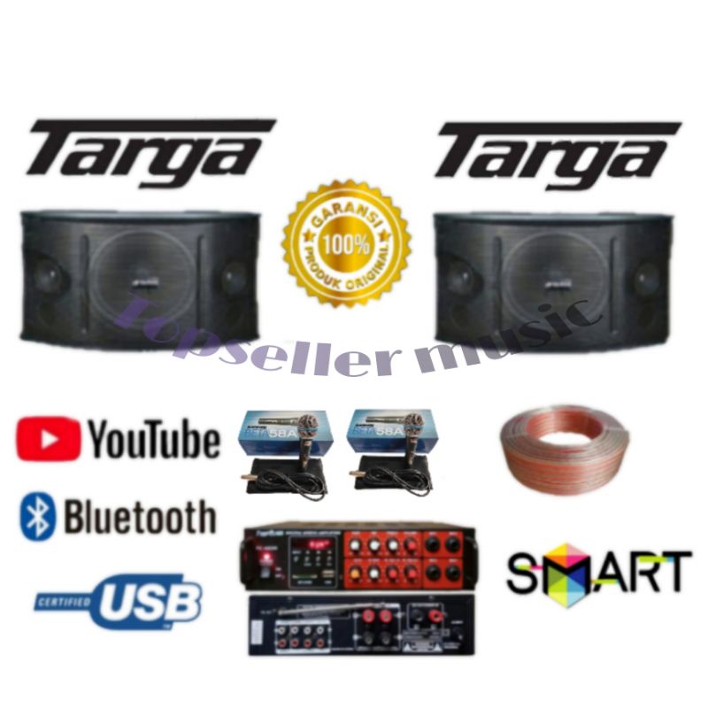 Jual PAKET KARAOKE SOUND SYSTEM TARGA 10INCH AMPLIFIER BLUETOOTH HOME ...