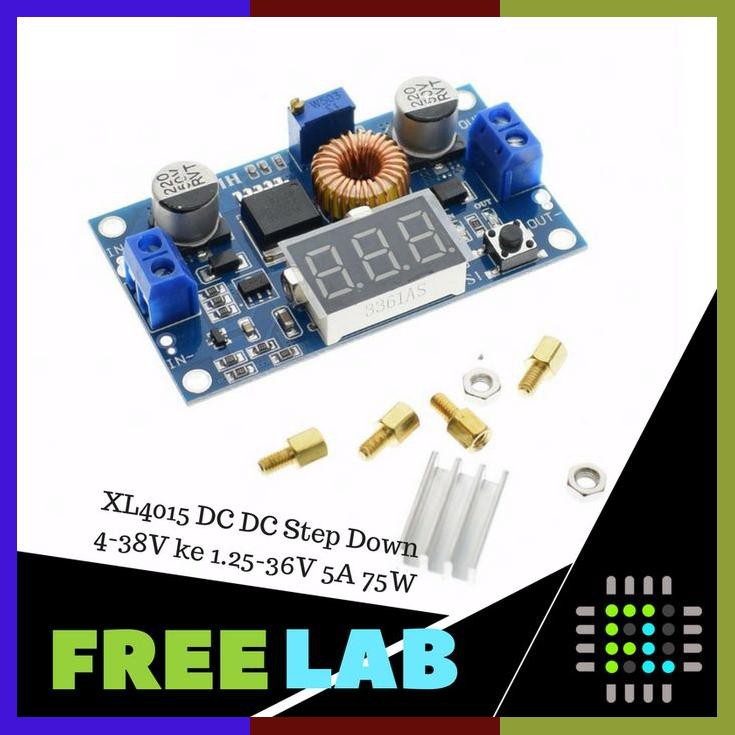 Jual Dc Dc Step Down 75W 5A 1.2536 Vdc Module Xl4015 Dengan Display | Shopee Indonesia