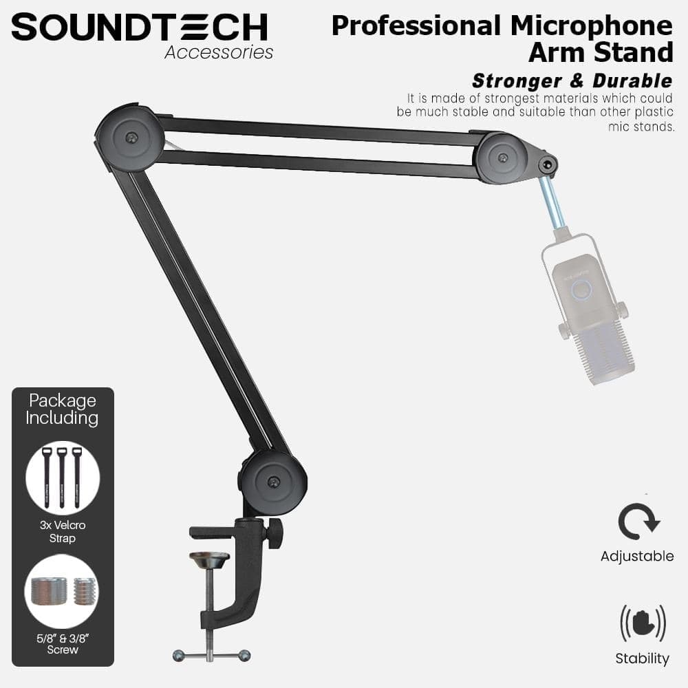 Jual SOUNDTECH Professional Microphone Arm Stand / Bracket Scissor ...