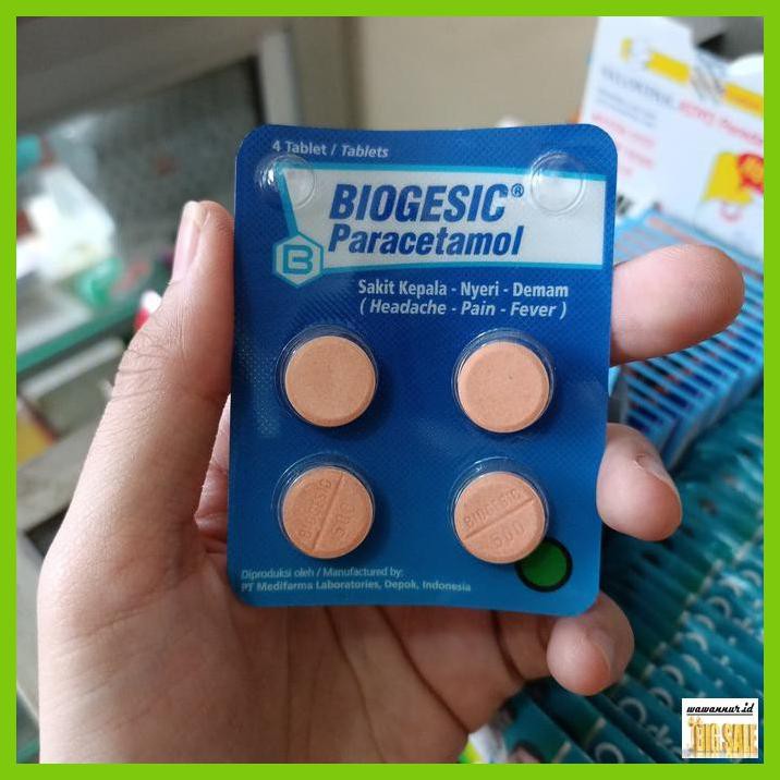 Jual KEPALADEMAM- BIOGESIC PARACETAMOL 4 TABLET -KESEHATAN. | Shopee ...
