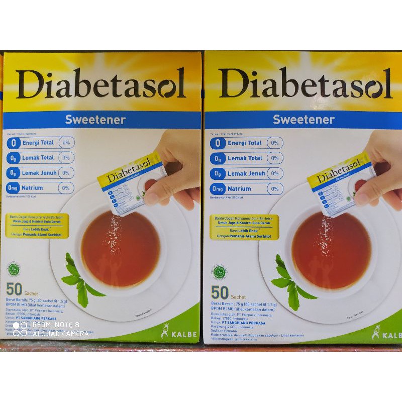 Jual Diabetasol sweetener 50 & 100 sachet | Shopee Indonesia