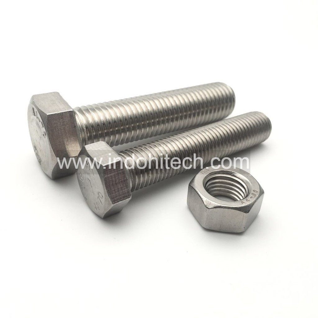 Jual Baut Mur Hex M8 x 100 mm SS304 Baut Hexagon SET M8 x 100 SUS 304 | Shopee Indonesia