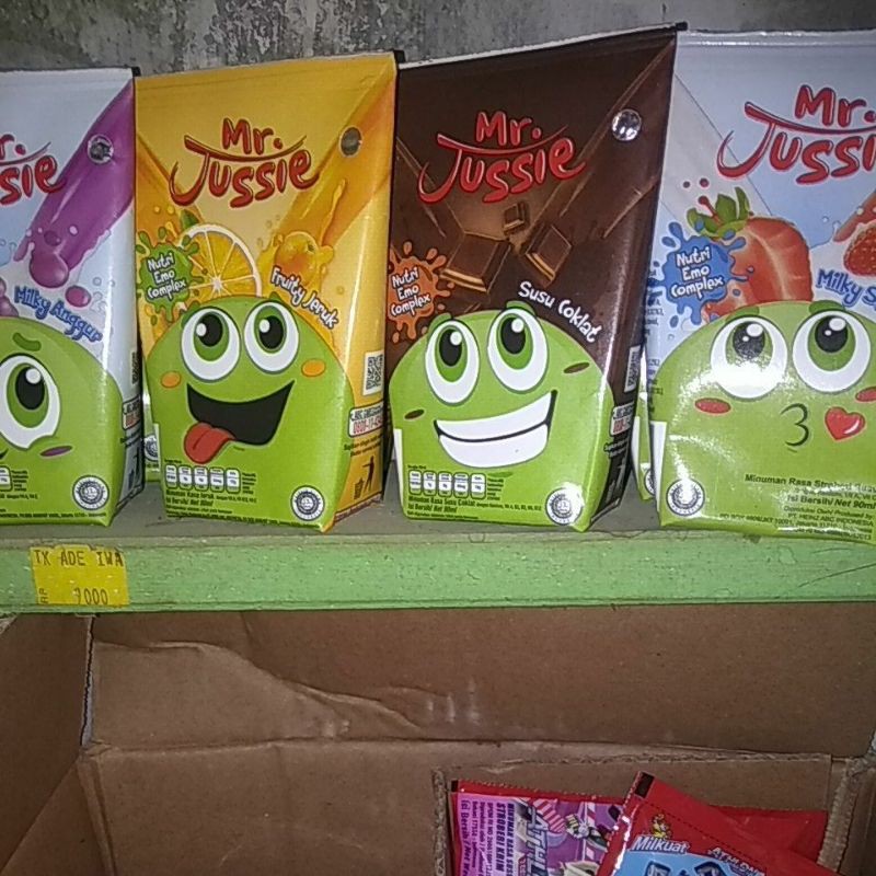 Jual Mr jussie minuman susu rasa buah-buahan 90ml Indonesia|Shopee ...