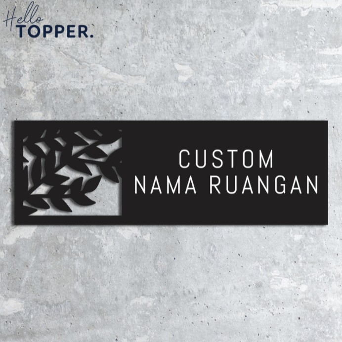 Jual Custom Nama Ruangan Signage Akrilik Sign Board Acrylic Papan Daun ...