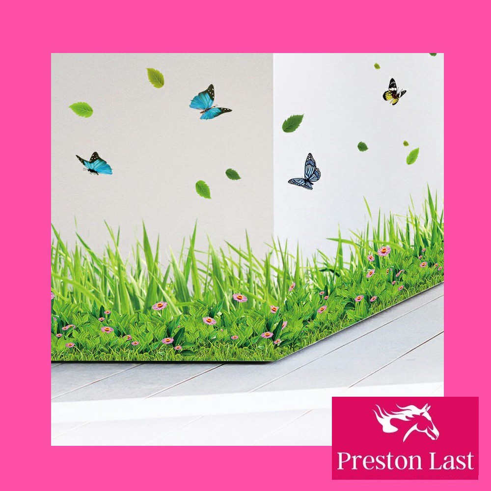 Jual WALL STICKER RUMPUT HIJAU DINDING BUTTERFLY DEKORASI WALLSTICKER ...
