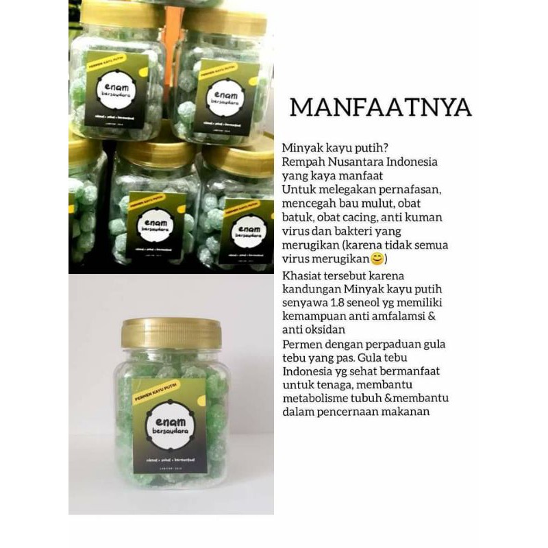 Jual Permen minyak kayu putih enam bersaudara/ permen kayu putih ... Jual Permen minyak kayu putih enam bersaudara/ permen kayu putih ...