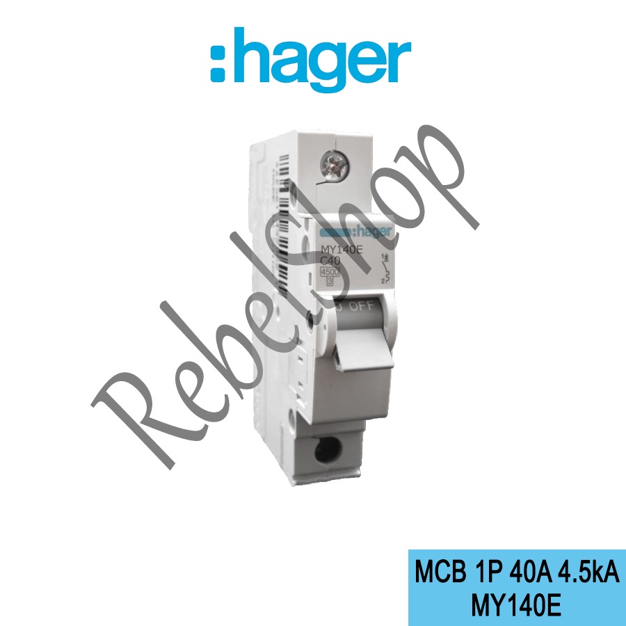 Jual Hager MCB 1P 40A MY140E 4.5kA 1 Phase 40 Ampere SNI - Single Pole | Shopee Indonesia