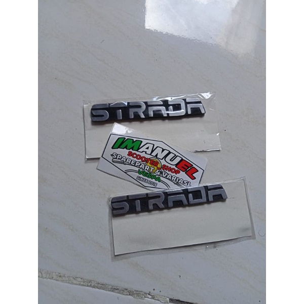 Jual emblem Vespa Strada logo tulisan Vespa Strada | Shopee Indonesia