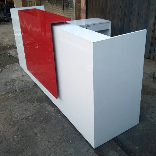 Jual Meja Resepsionis Lapisan HPL Meja Counter Meja Laundry Meja Front ...