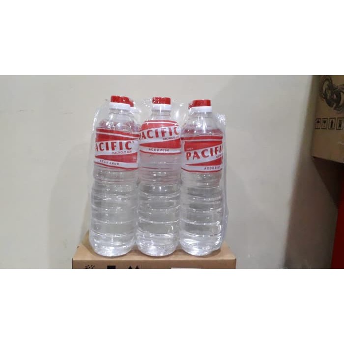 Jual Air Aki Merah, Accu Zuur Pacific 1L (6 Pcs) untuk pengisian ...