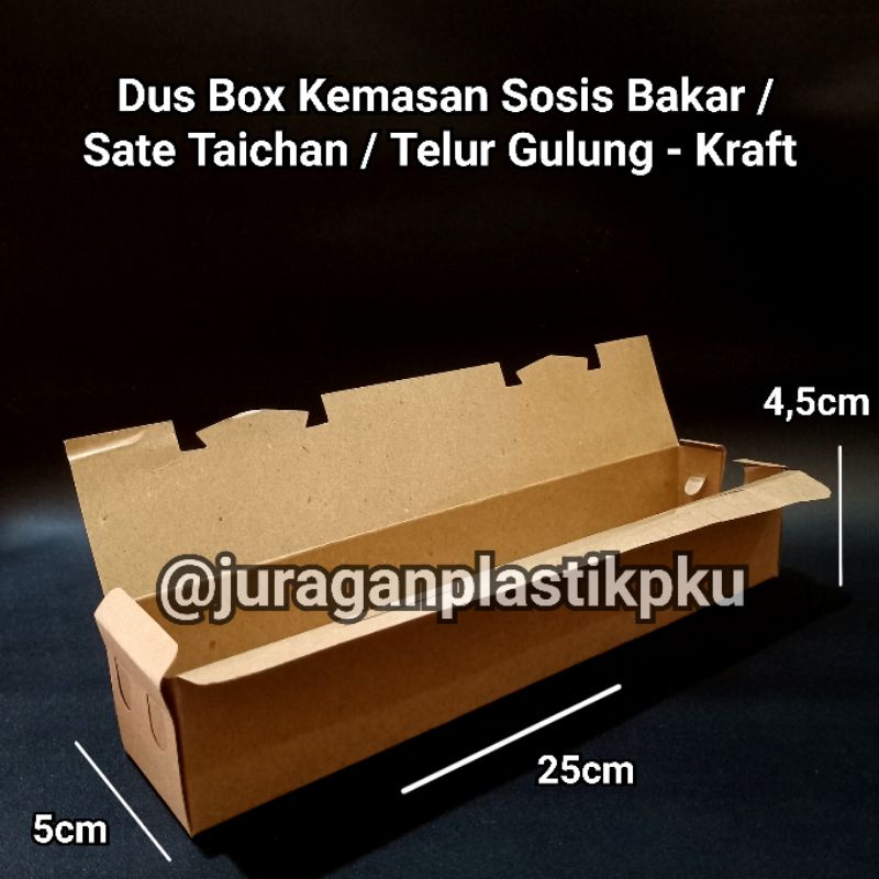 Jual Box Kraft Sosis Bakar | Dus Kemasan Corndog Sate Taichan / Telur ...