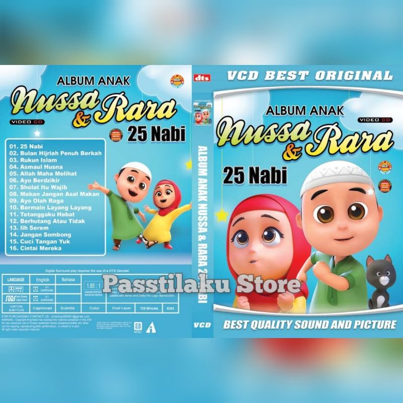 Jual Kaset Lagu Anak Animasi NUSSA RARA - 25 NABI - HD | Shopee Indonesia