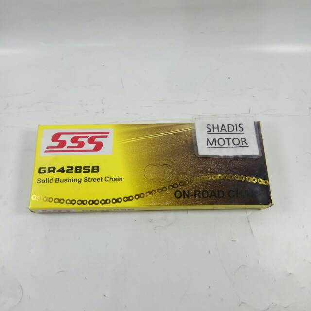 Jual Rantai Motor Merk SSS Ukuran 428 SB Panjang 130 L Warna Gold ...