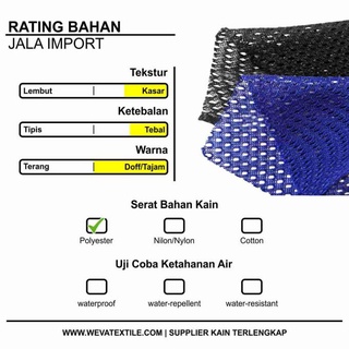 Jual Bahan Kain Jala Kain Mesh Jaring Dalaman Jaket Hitam | Shopee ...