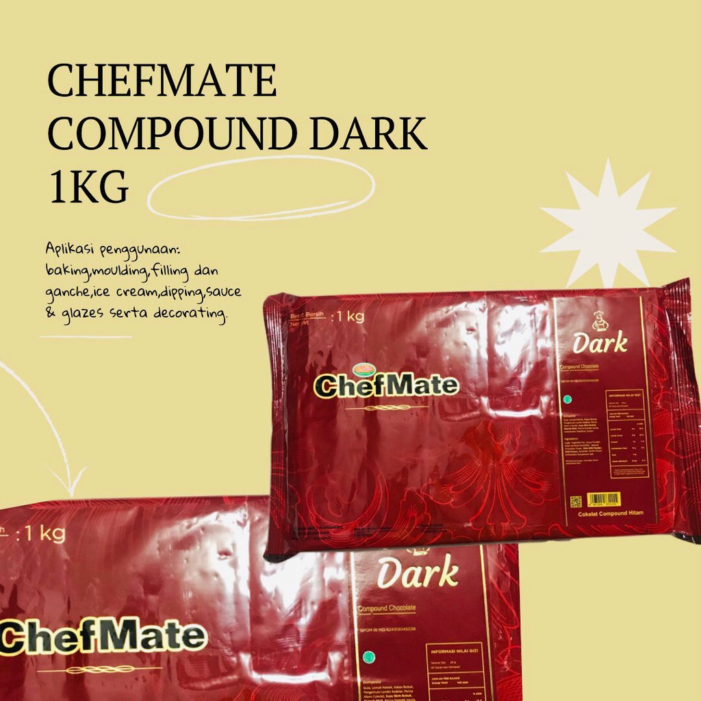 Jual CHEFMATE COMPOUND DARK 1KG (COKLAT BATANG HITAM) | Shopee Indonesia