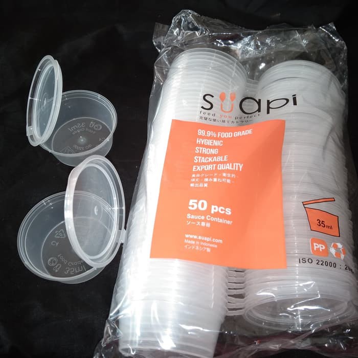 Jual Sauce Container Sambal 35ml 50pc Suapi Kemasan Saos Sambal Kecap ...