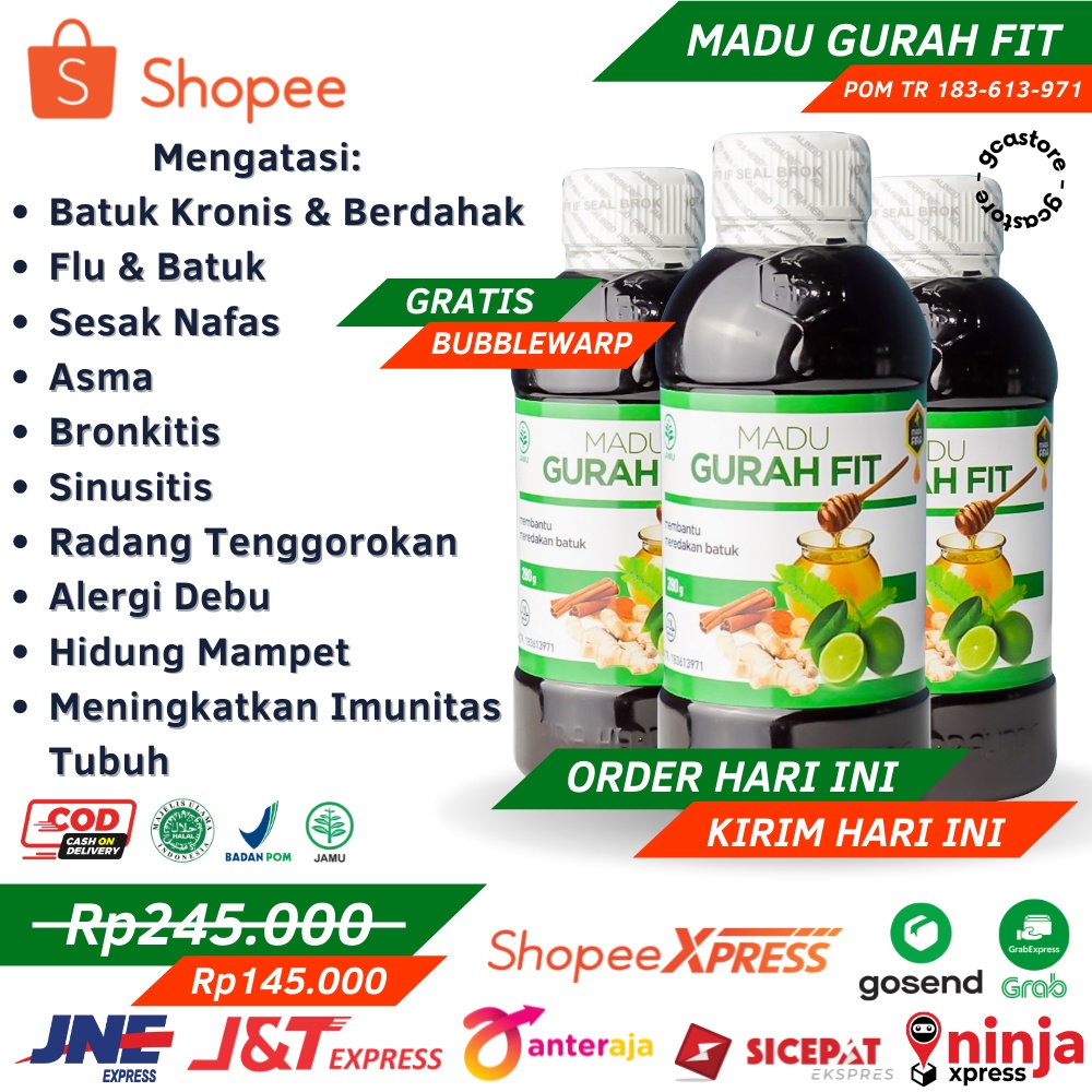 Jual Madu Gurah Fit Asli Obat Flu Batuk Madu Gurahfit Obat Herbal Sakit ...