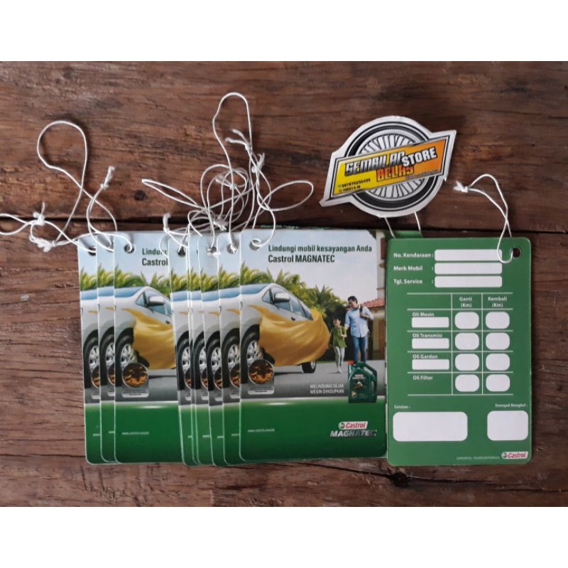 Jual KARTU GANTi OLI CASTROL MURAH GANTUNG KILOMETER | Shopee Indonesia