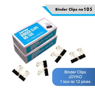 Jual BINDER CLIPS VTEC NO 105 /PENJEPIT KERTAS KECIL /KLIP KERTAS HITAM ...