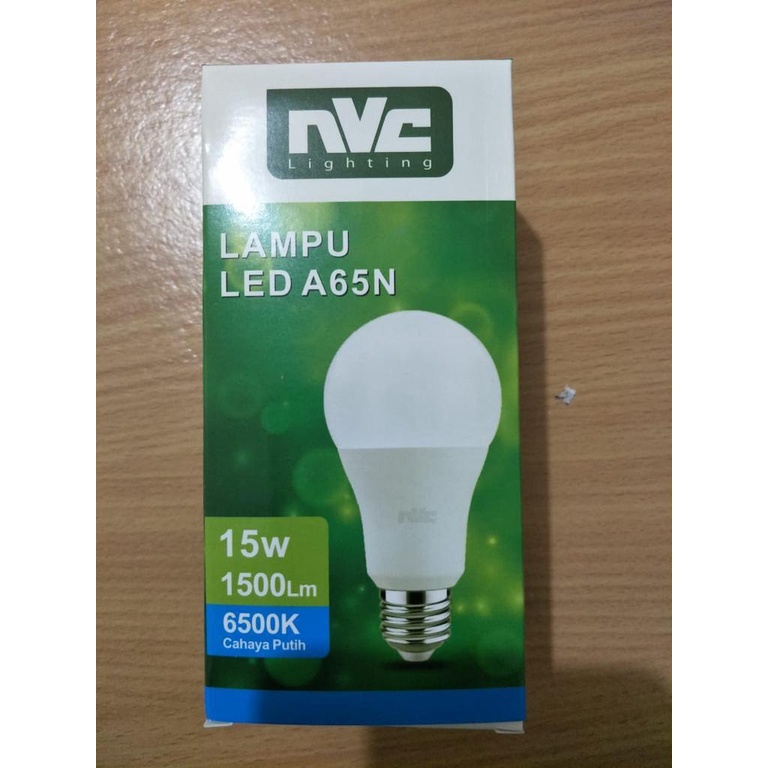 Jual Lampu LED NVC-A65N / Warna Putih 15 Watt / Bohlam Murah Hemat Listrik | Shopee Indonesia